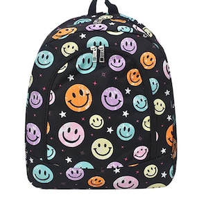 Large Smiley Face Backpack, Smiley School Bag, Girls Smile Backpack ...