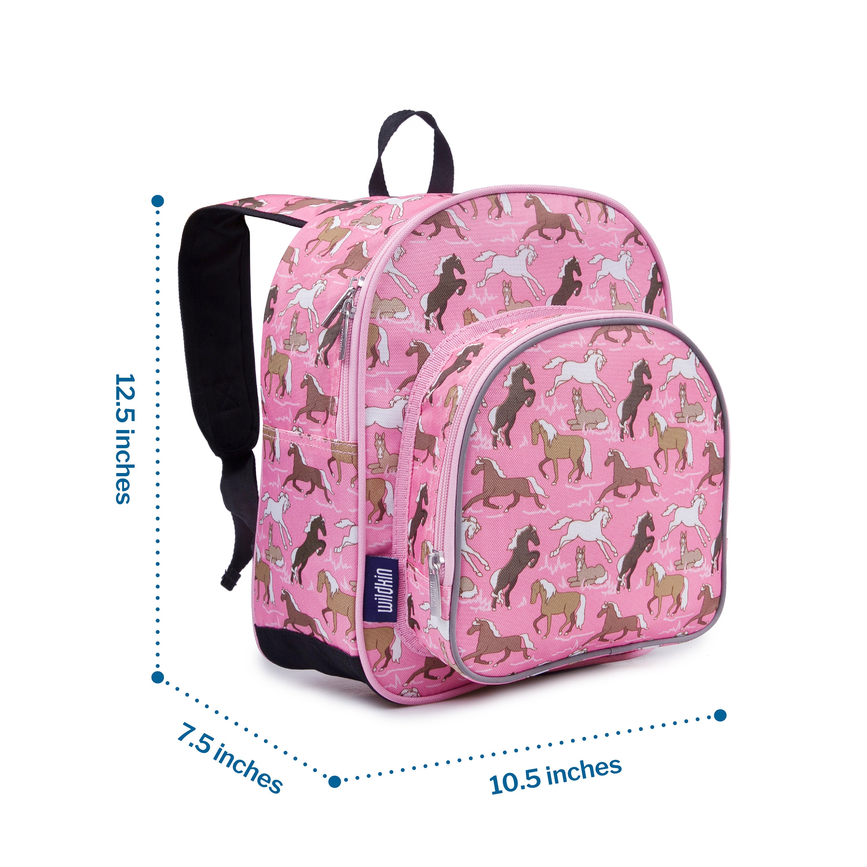 Wildkin 12 Inch Horses in Pink Backpack Lunchbox Set Monogram - Etsy
