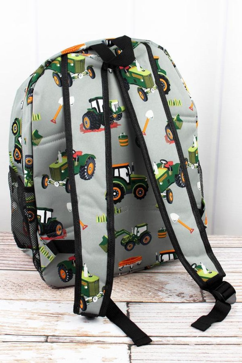 Large Green Tractor Backpack Tractor Lunch Box Monogram | Etsy