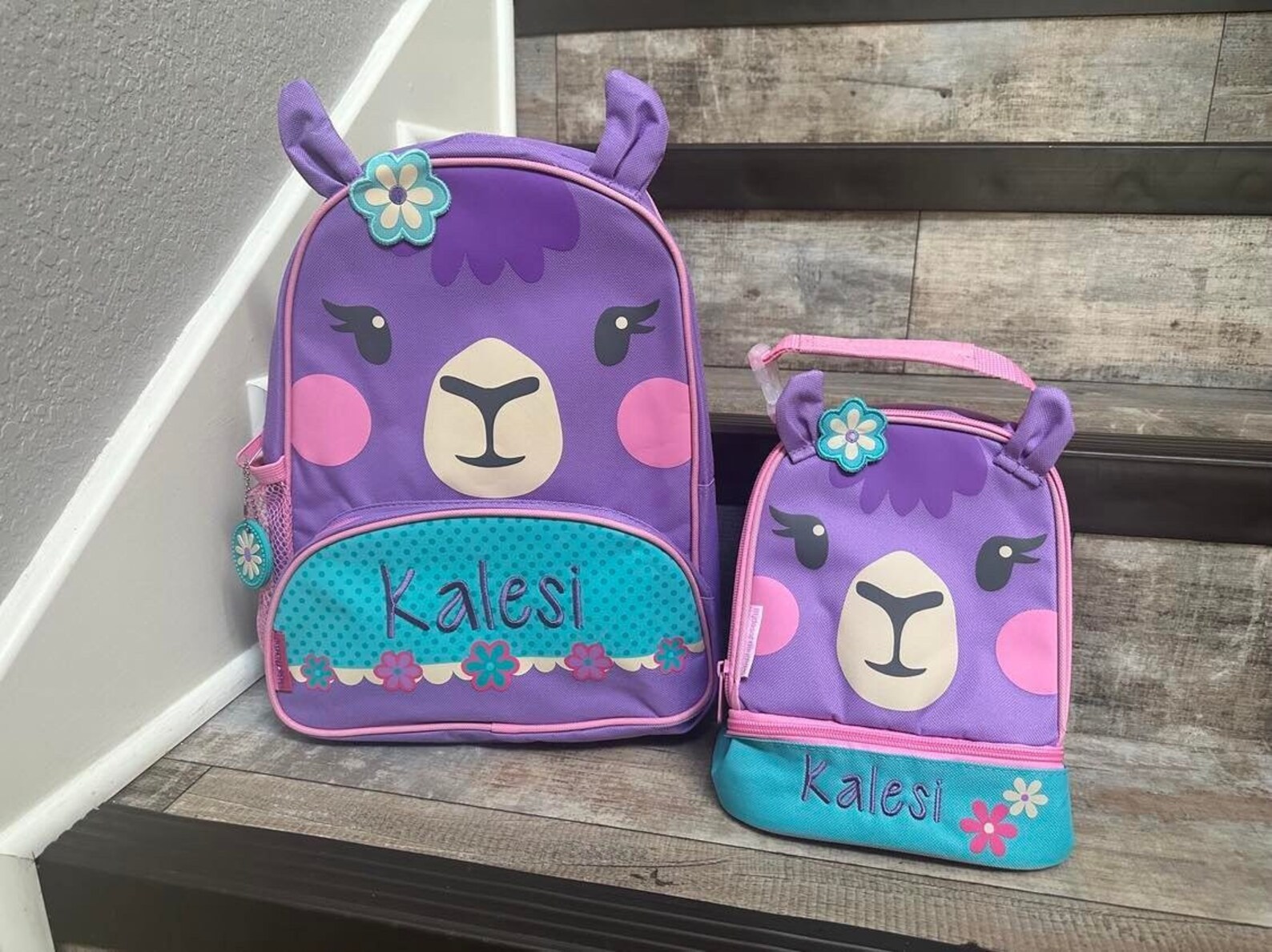 Personalized Llama Backpack and Lunchbox Set Stephen Joseph - Etsy