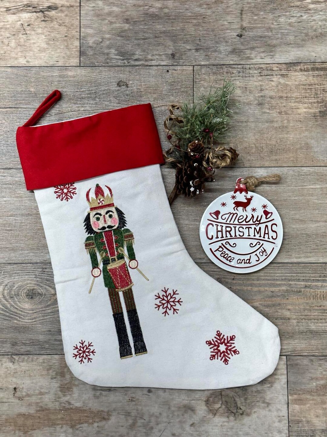 Personalize Nutcracker Stocking, Chainstitch Nutcracker Stocking ...