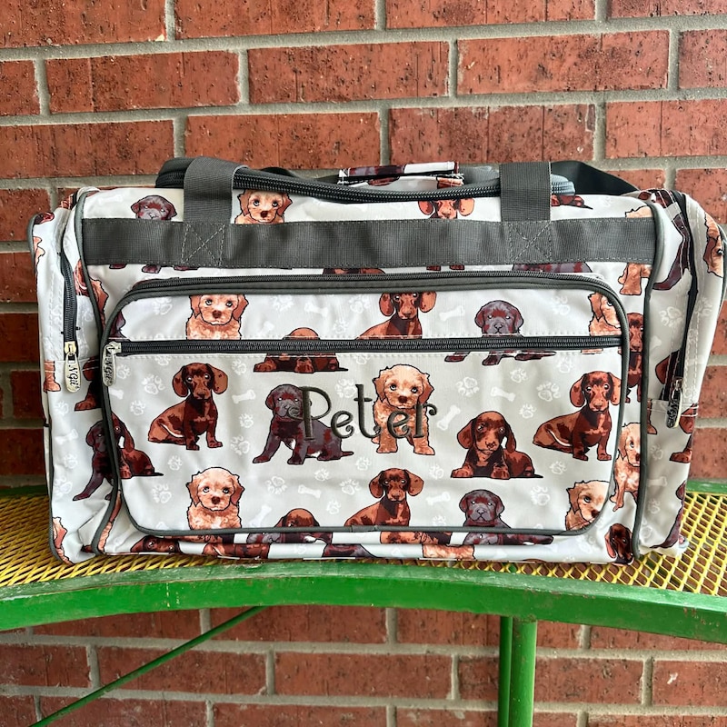 Quilted Duffle Bag Dogs - Etsy