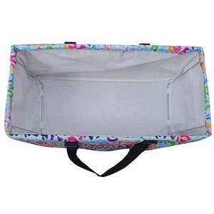 Monogrammed Collapsible Utility Tote, Collapsible Tote, Tailgate Tote ...