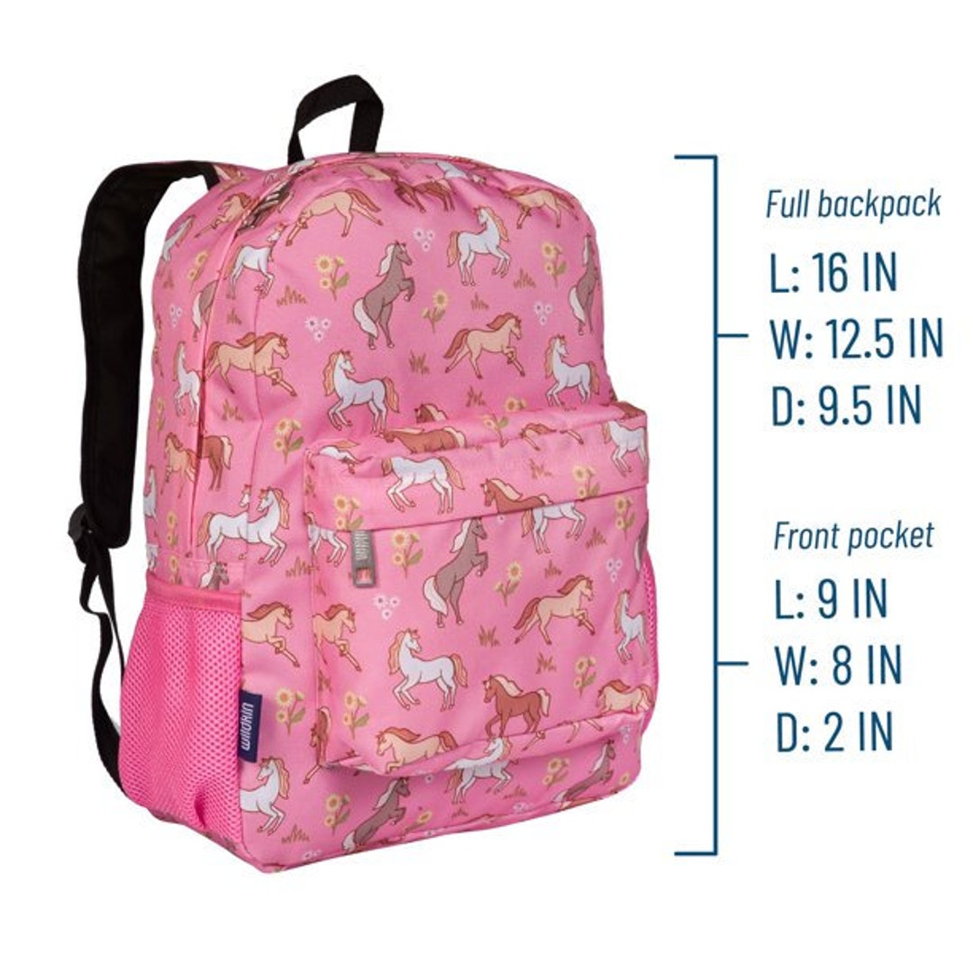 Wildkin 16 Inch Wild Horses Backpack Lunchbox Set, Monogram Backpack ...