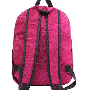 Hot Pink Glitter Backpack, Monogram Hot Pink Glitter Backpack ...