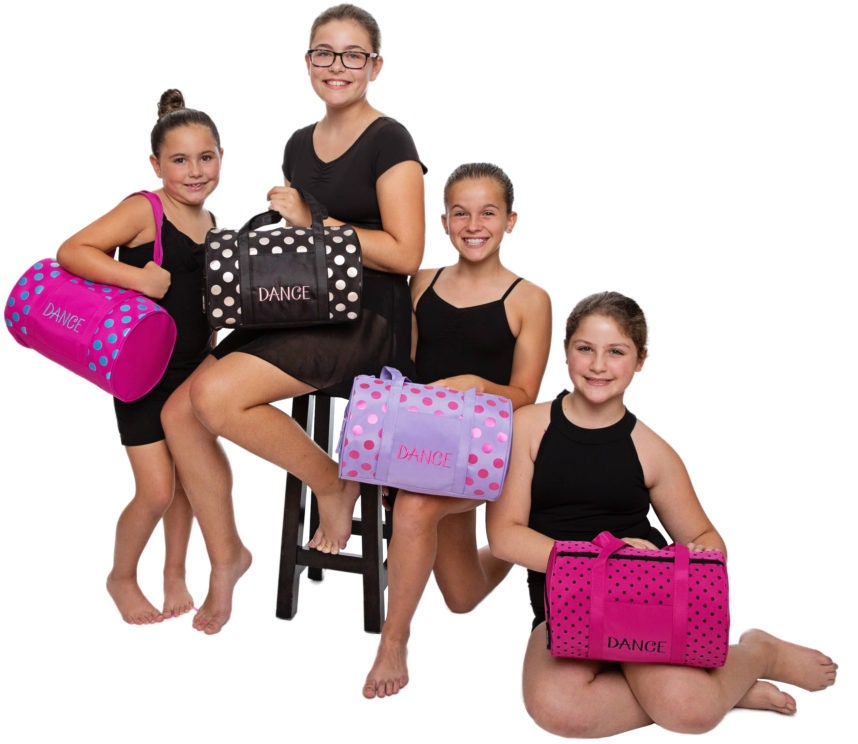 Embroidered Pink Dancer Duffle Bag Dance Gift Girls Dance - Etsy