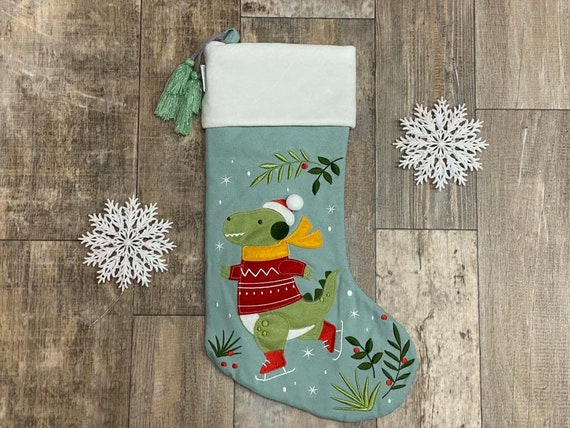 Personalized Kids Dinosaur Stocking Stephen Joseph Christmas - Etsy