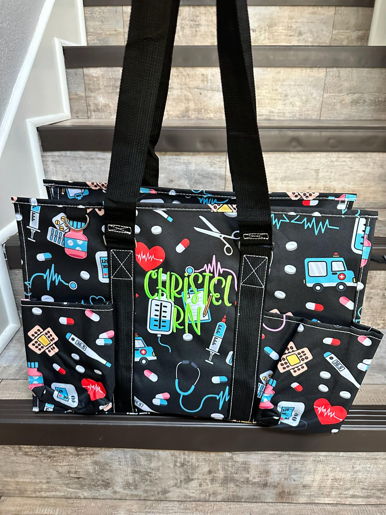 Personalized Embroidered NGIL 733 Large Zipper Caddy Nurse Organizer ...