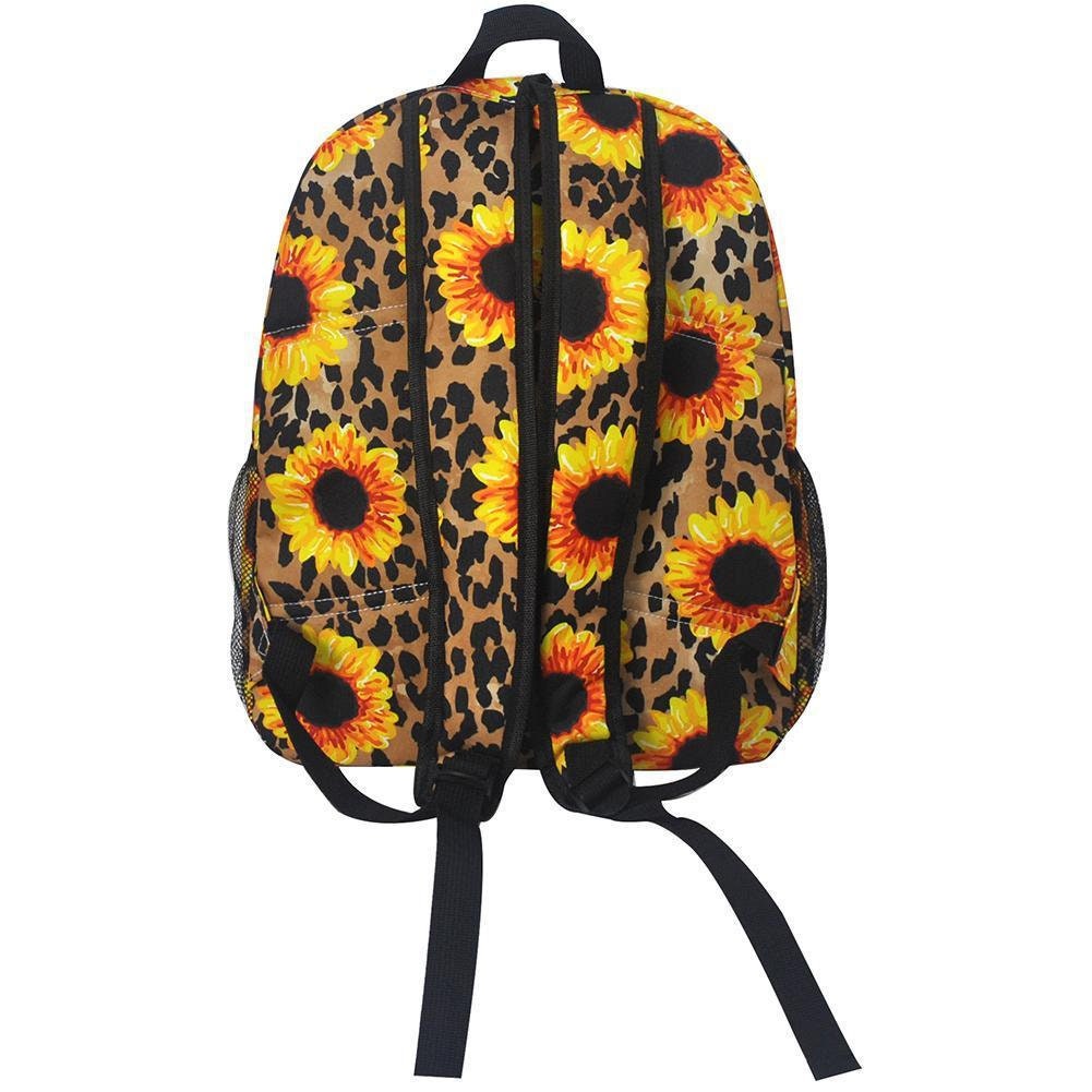 Large Leopard Sunflower Backpack Leopard School Bag Girls | Etsy