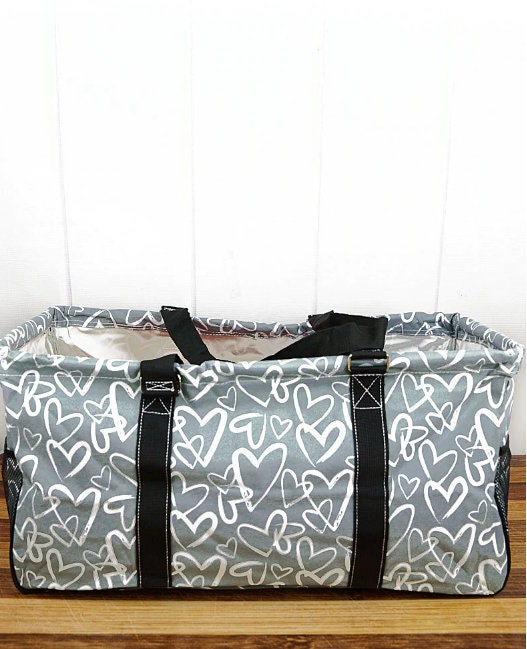 Monogrammed Collapsible Utility Tote Collapsible Tote | Etsy