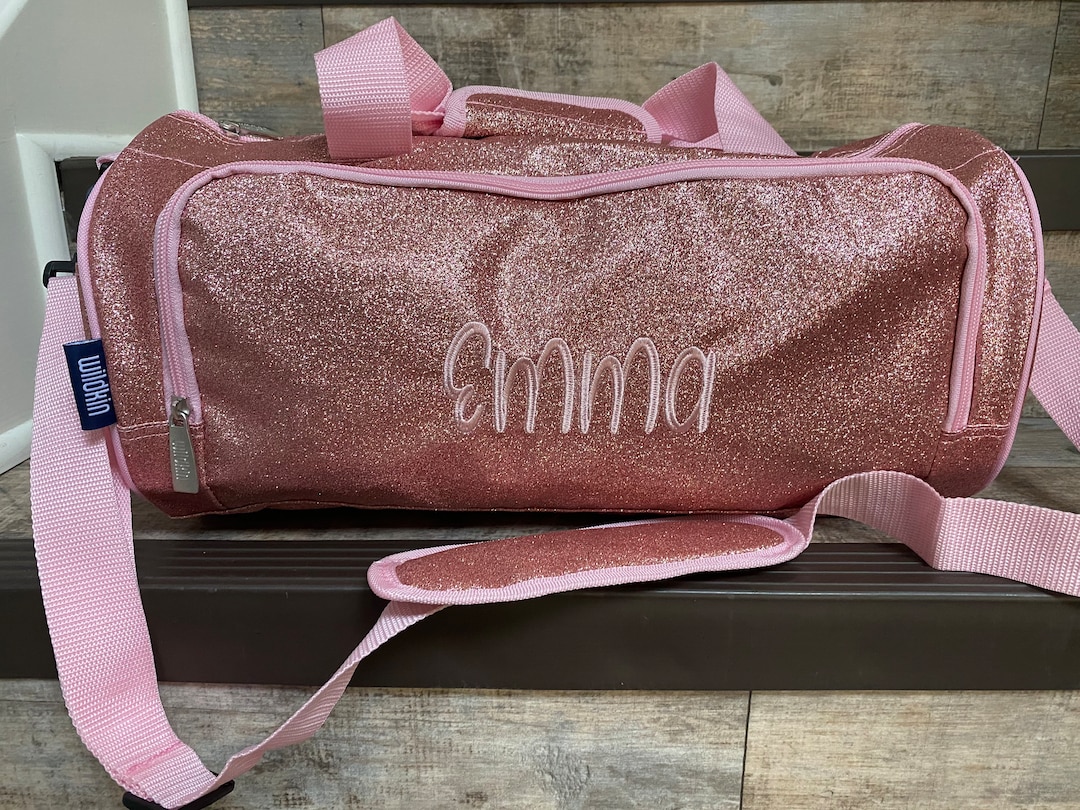 Pink Glitter Dance Bag, Personalized Girl Dance Bag, Girls Gym Bag ...