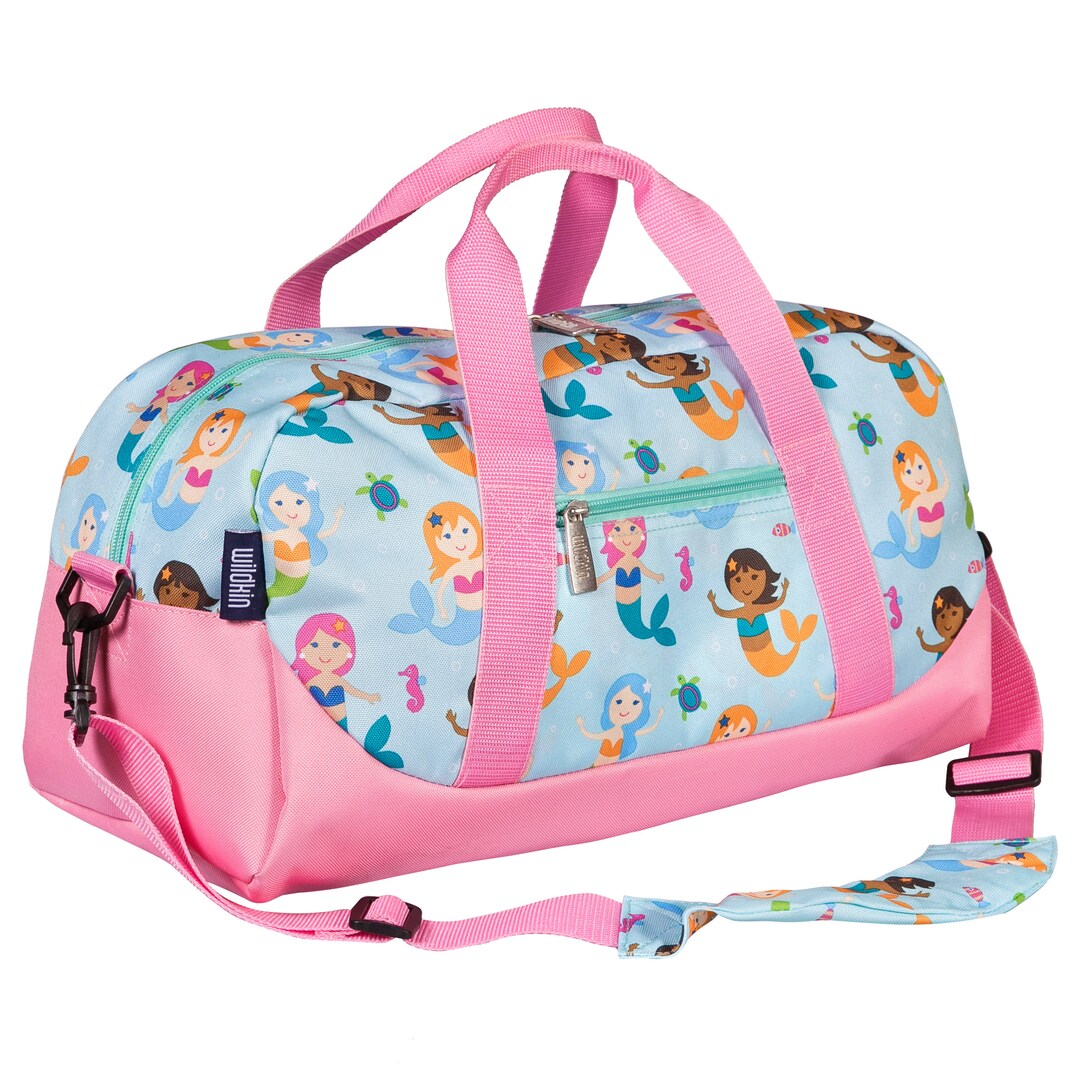 Wildkin Mermaid Overnighter Duffel Bag, Personalized Mermaid Duffle Bag ...