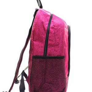 Hot Pink Glitter Backpack, Monogram Hot Pink Glitter Backpack ...