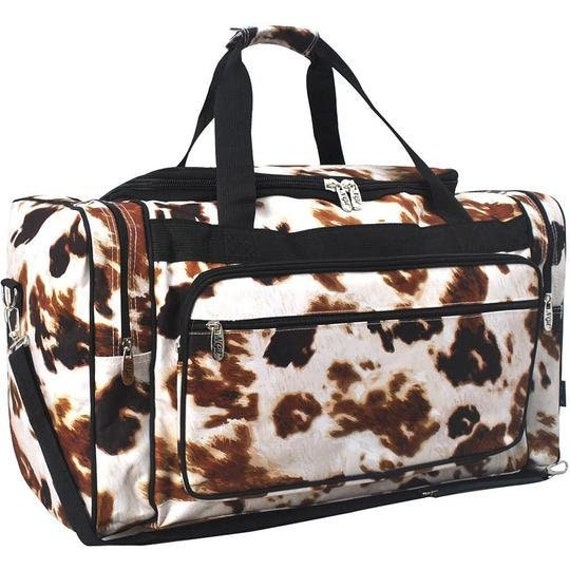 23 Inch Cow Print Duffle Personalize Cow Print Duffle Cow - Etsy