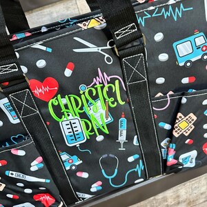 Personalized Embroidered NGIL 733 Large Zipper Caddy Nurse Organizer ...