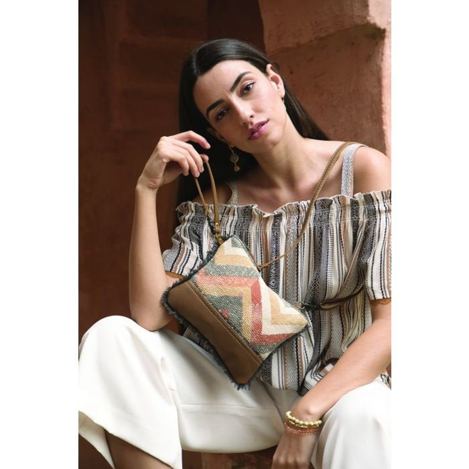 Eccentric Small & Crossbody Bag, Leather Rug Crossbody Bag, Monogram ...
