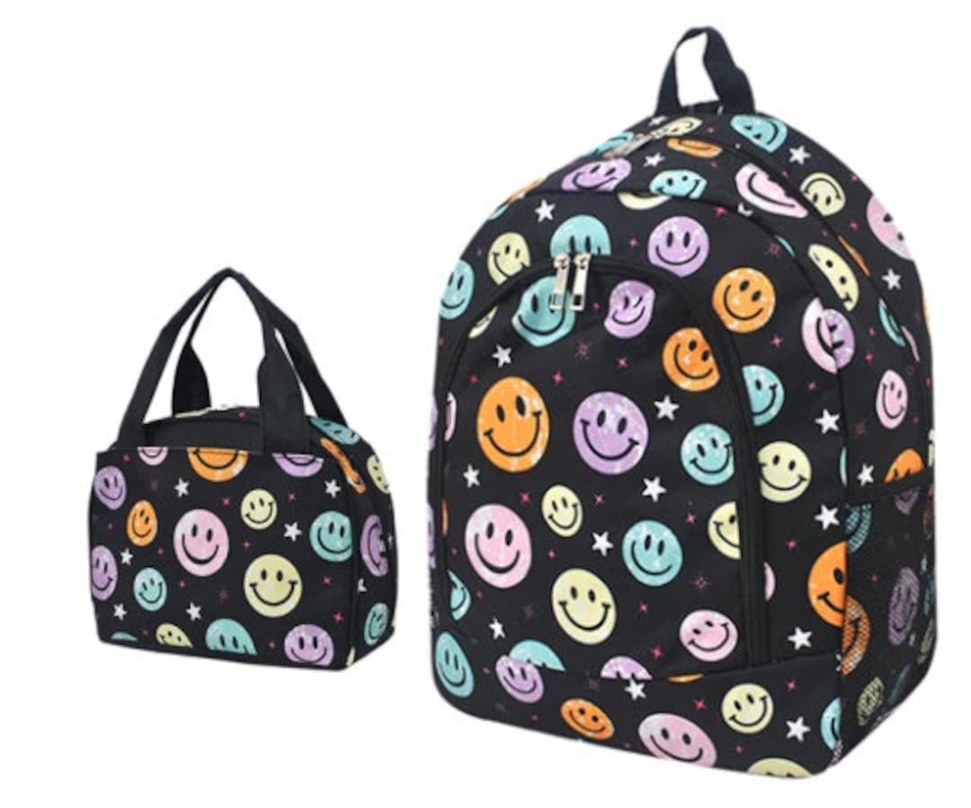 Large Smiley Face Backpack, Smiley School Bag, Girls Smile Backpack ...