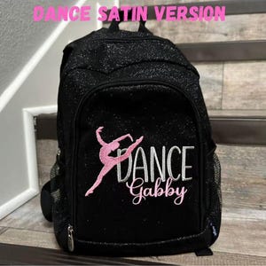 NGIL SMALL DANCE Black Glitter Backpack, Monogram Toddler Glitter ...