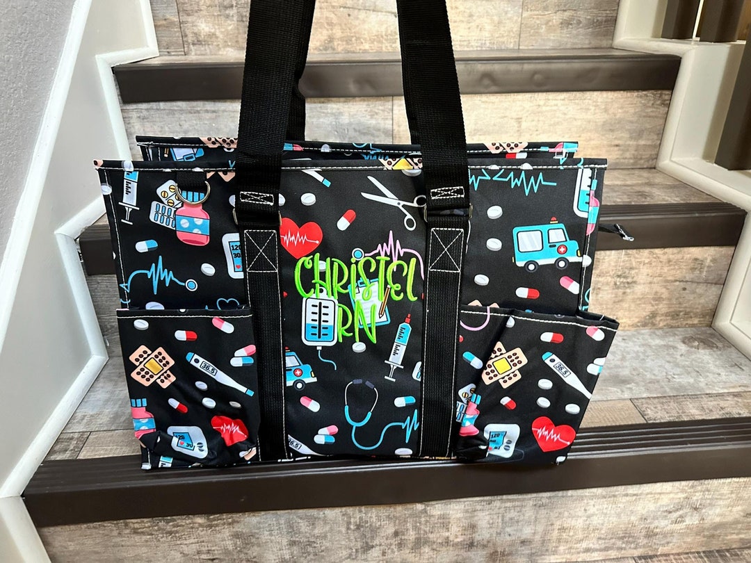 Personalized Embroidered NGIL 733 Large Zipper Caddy Nurse Organizer ...