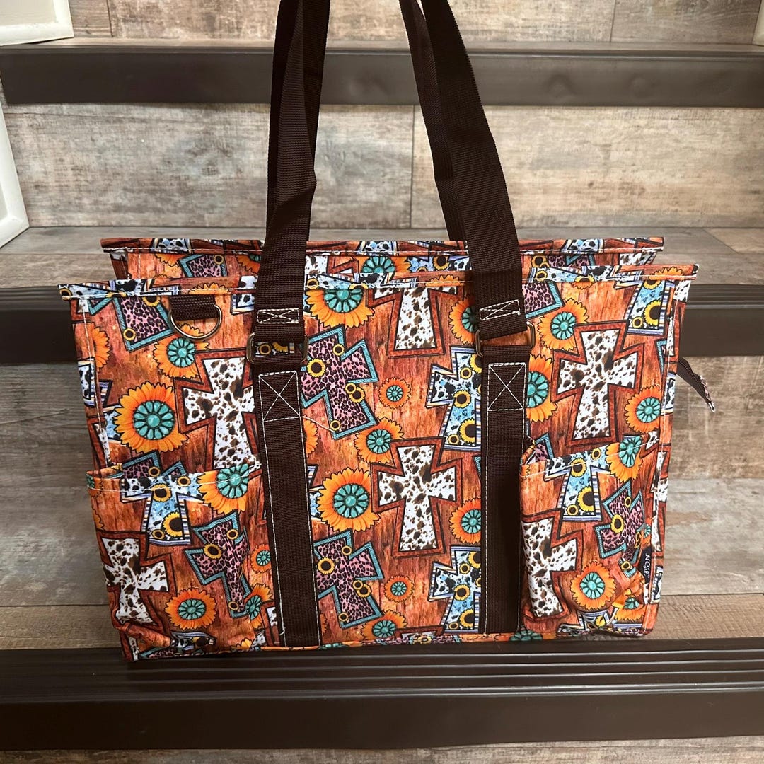 731 NGIL Cross Zipper Caddy Organizer Tote Bag, Bible Organizer Tote ...