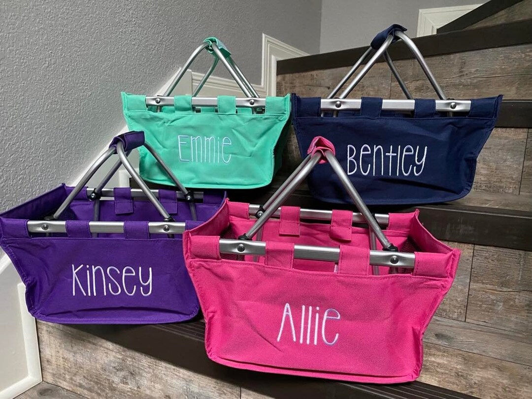 Monogrammed Mini Market Tote, Personalized Mini Market Tote, Small Tote ...