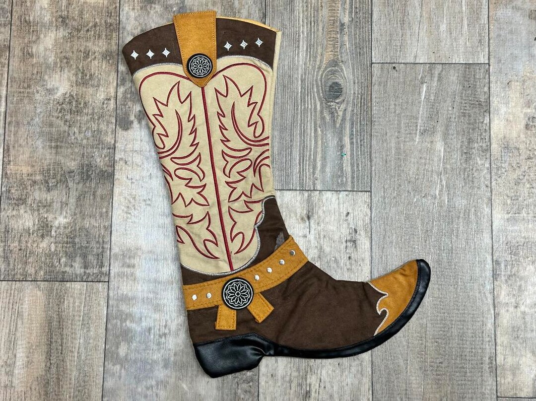 Personalize Cowboy Boot Stocking, Cowboy Santa Stocking, Christmas ...