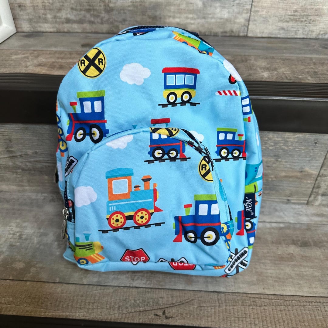 Small Toddler Train Backpack, Monogram Backpack, Personalized Backpack ...
