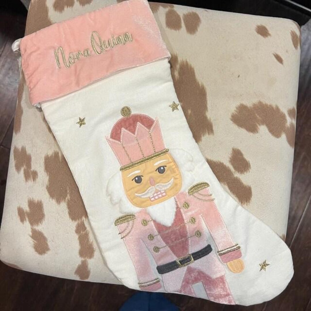Tassled Pink Nutcracker Christmas Stocking, Christmas Stocking ...