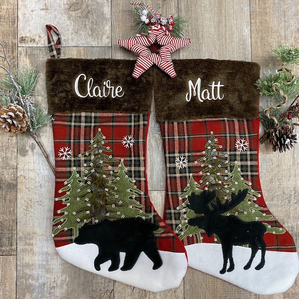 Moose Stocking - Etsy