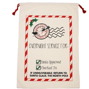 Personalized Canvas Santa Sack, Christmas Gift Bag - Etsy