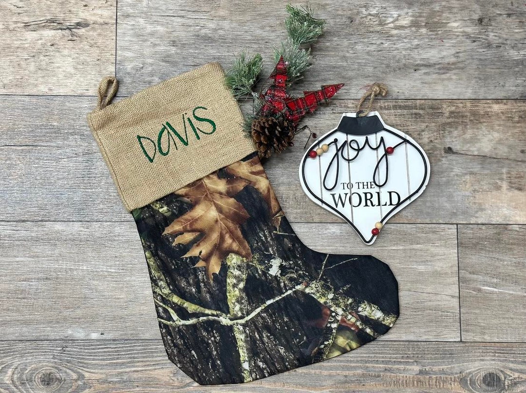 Personalized Camo Stocking, Camouflage Monogrammed Stockings ...