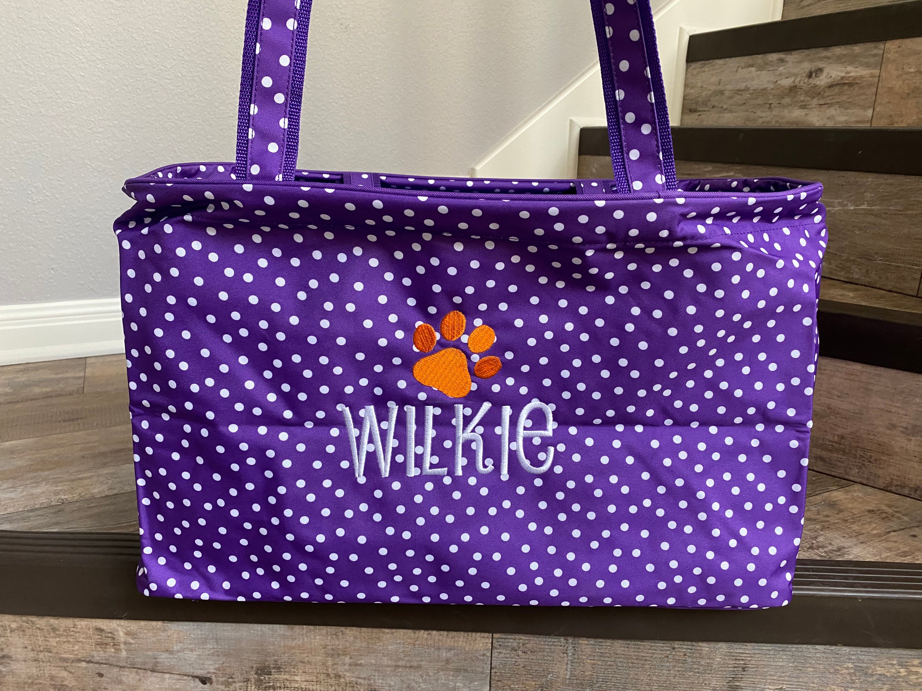 Monogrammed Utility Tote Game Day Tote Tailgate Tote - Etsy