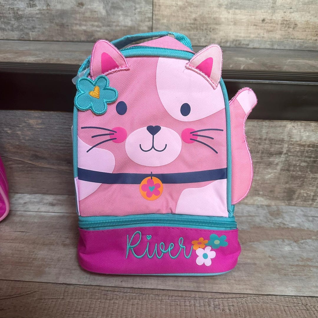Personalized Cat Lunch Box - Stephen Joseph Backpack Cat Lunchpal ...