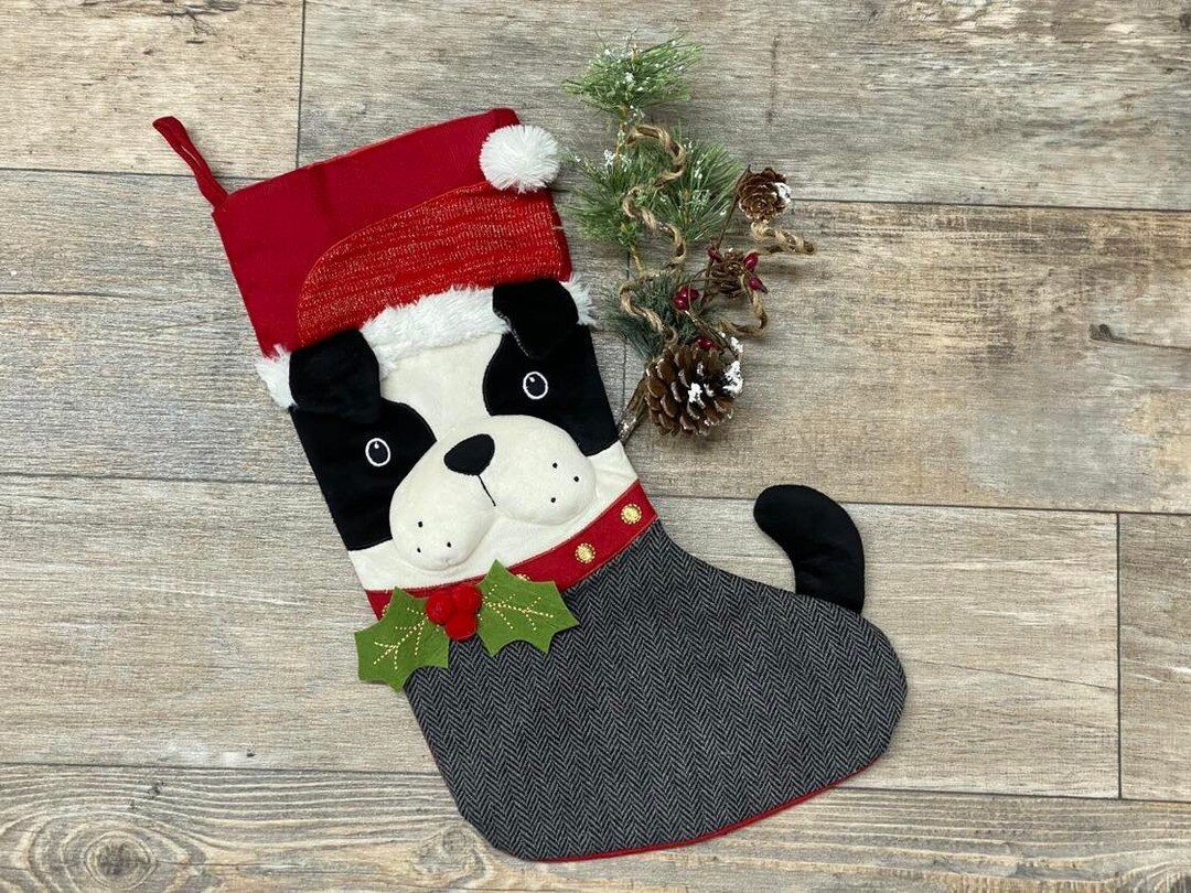 Frenchie Claus Christmas Stocking, Frenchie Dog Christmas Stocking ...
