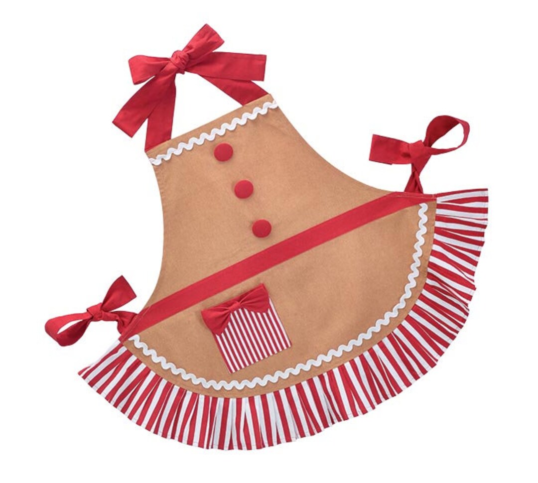 Personalized Adult Gingerbread Apron, Adult Christmas Baking Apron ...