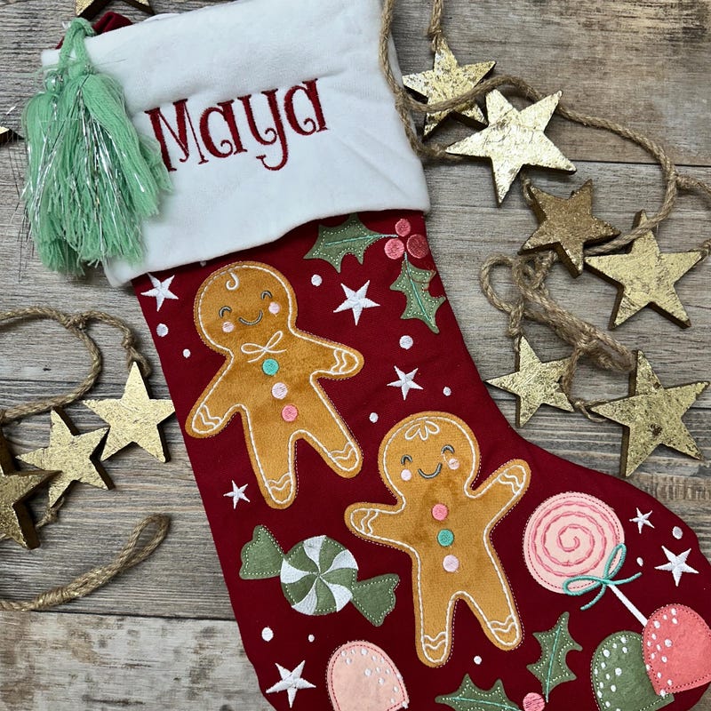 Gingerbread Stocking - Etsy