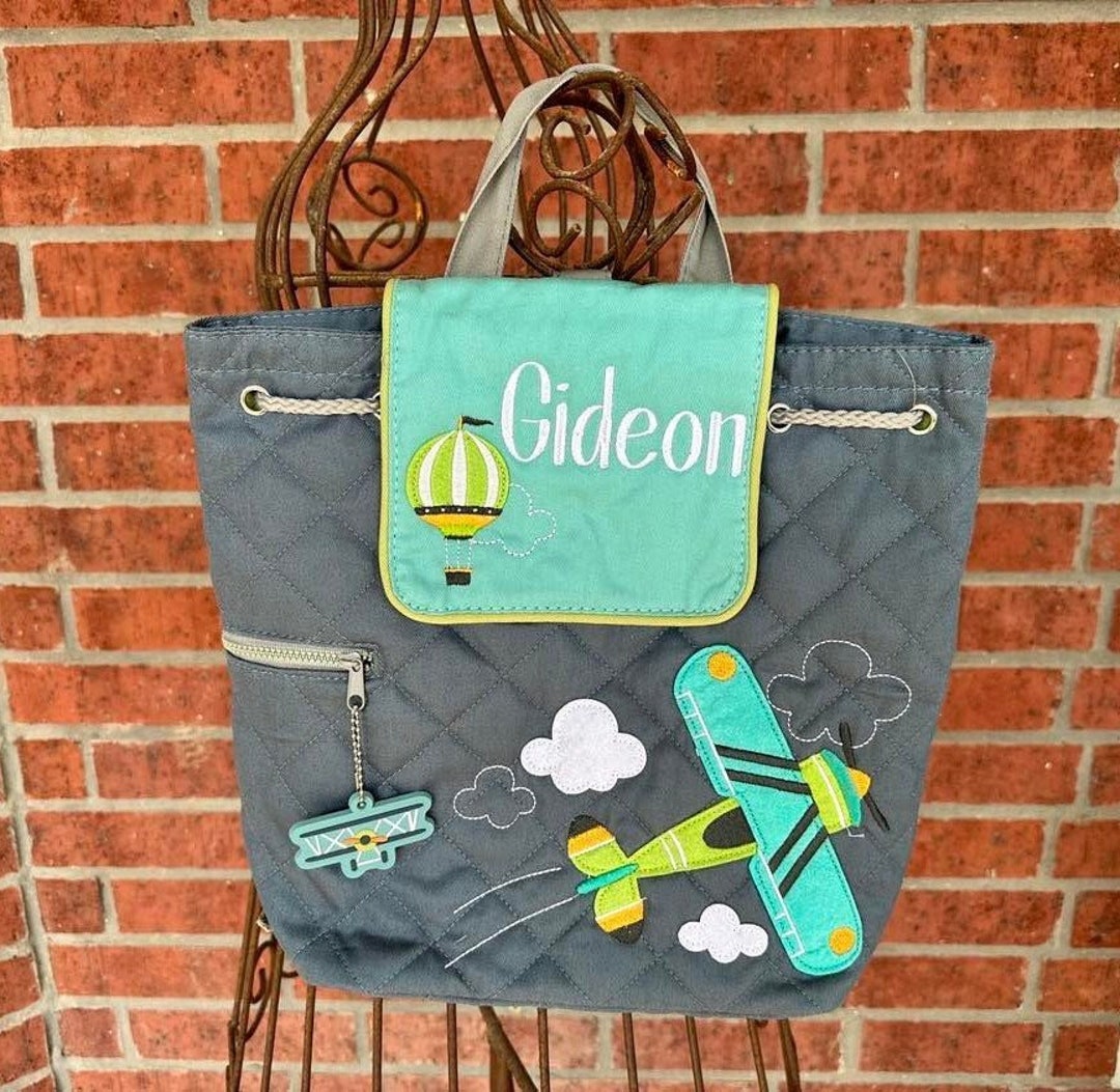 Personalize Quilted Backpack for Baby, Stephen Joseph Boy Airplane ...