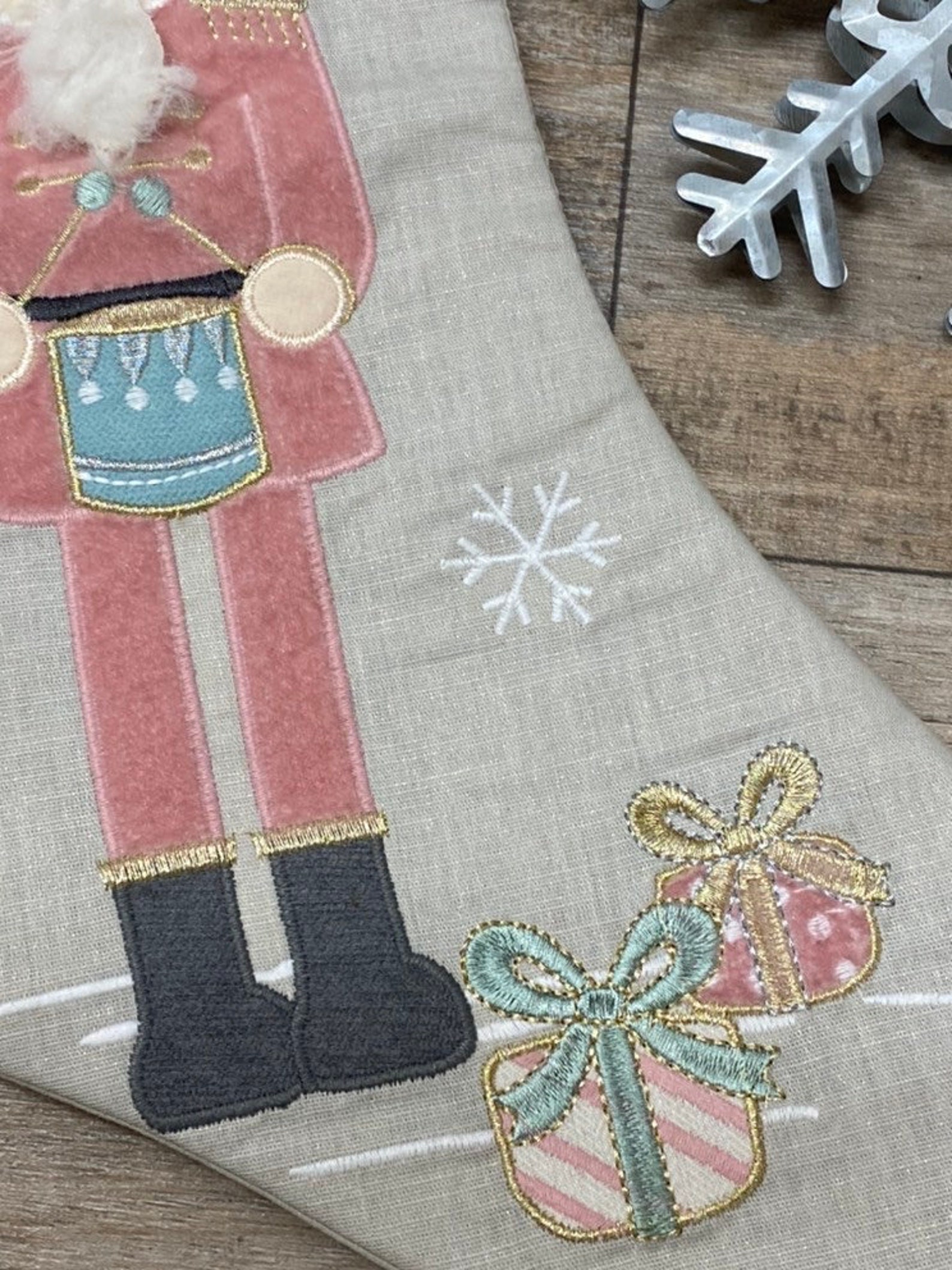 Personalized Embroidered Mon Ami Pink Nutcracker Christmas Stocking - Etsy