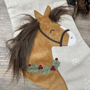 Personalized Embroidered Mon Ami Rustic Farmhouse Horse Christmas ...