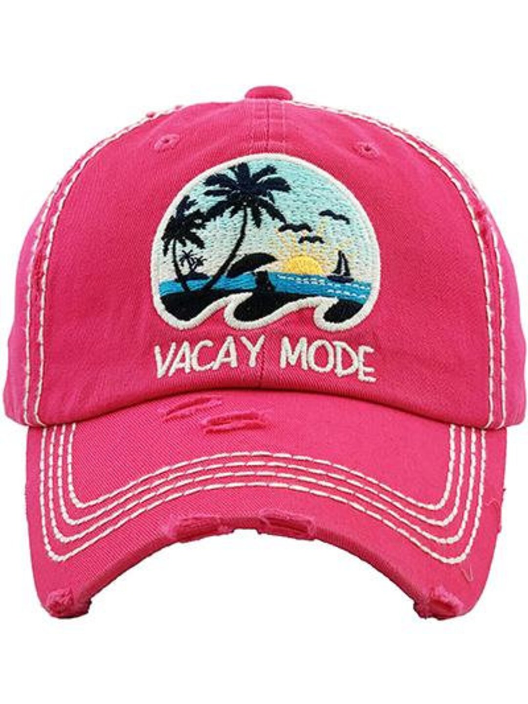 Distressed Vacay Mode Cap, Cruise Cap, Beach Cap, Womens Trip Cap ...