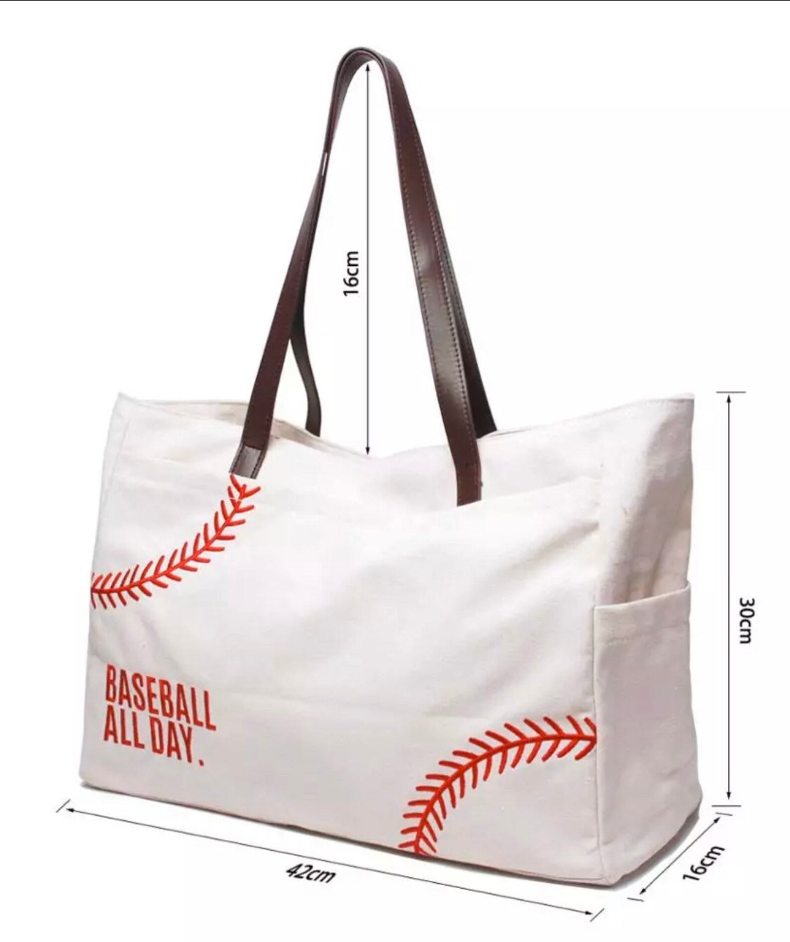 Embroidered Baseball Tote Bag, Baseball Mom Tote, Baseball Bag ...