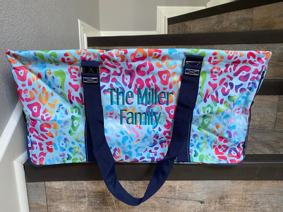 Monogrammed Collapsible Utility Tote, Collapsible Tote, Tailgate Tote ...