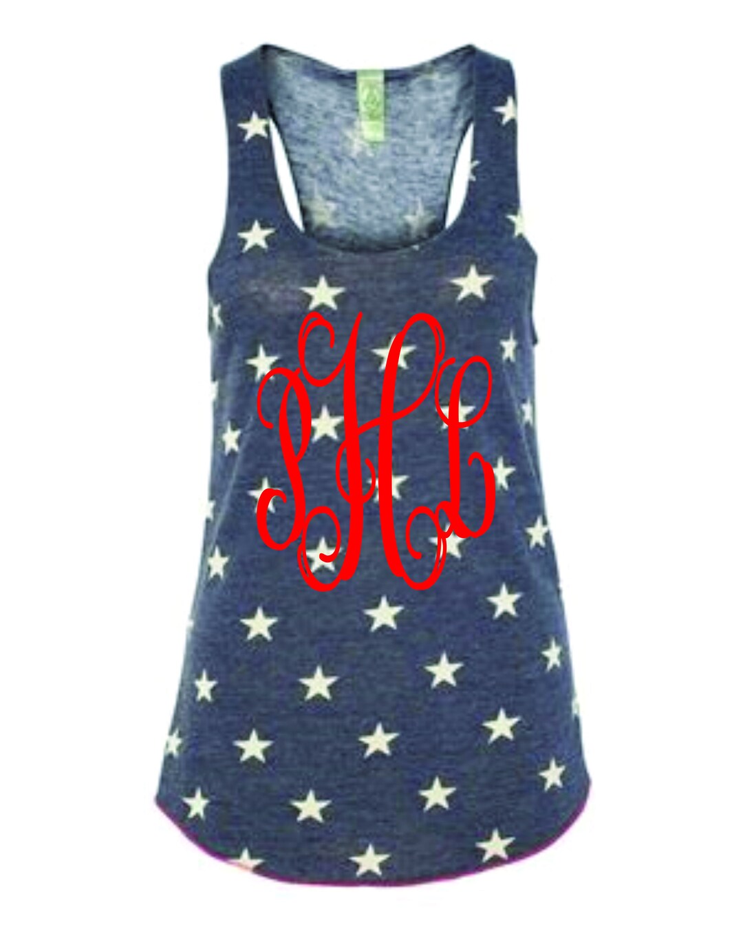 Monogram Star Tank Top, Memorial Day Tank, July 4th Tank, Patriotic ...