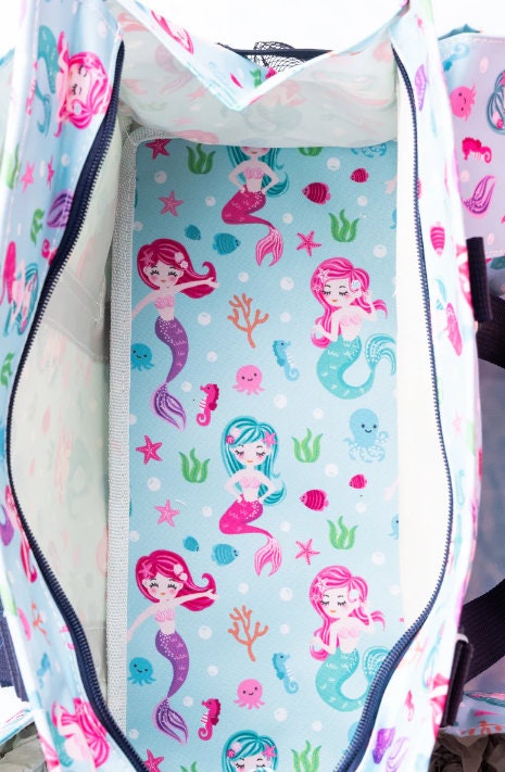 Mermaid Squad Zipper Caddy Organizer Tote, Mermaid Diaper Bag ...