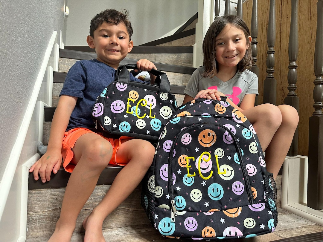 Large Smiley Face Backpack, Smiley School Bag, Girls Smile Backpack ...