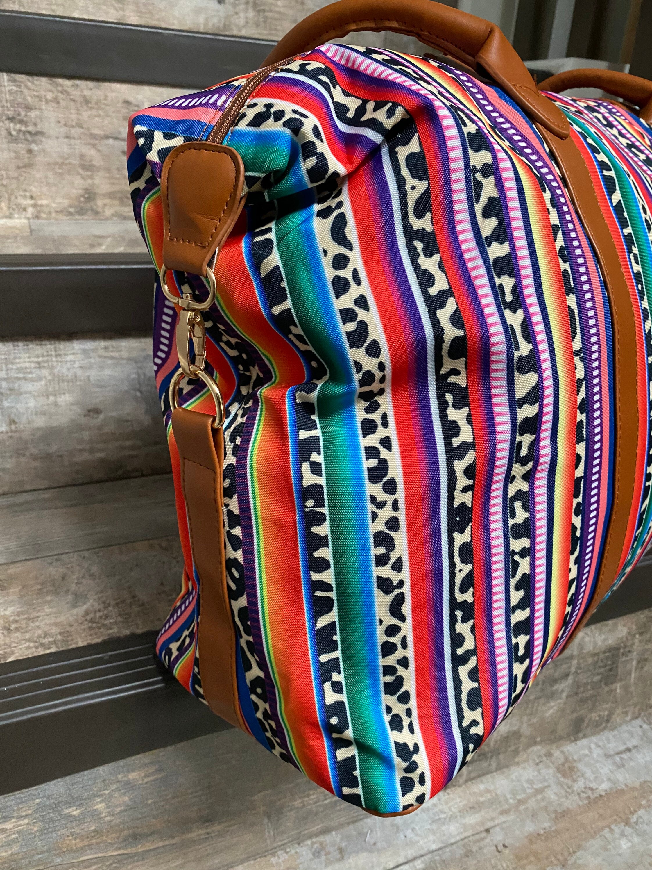 Serape Leopard Travel Bag Serape Leopard Duffle Bag - Etsy