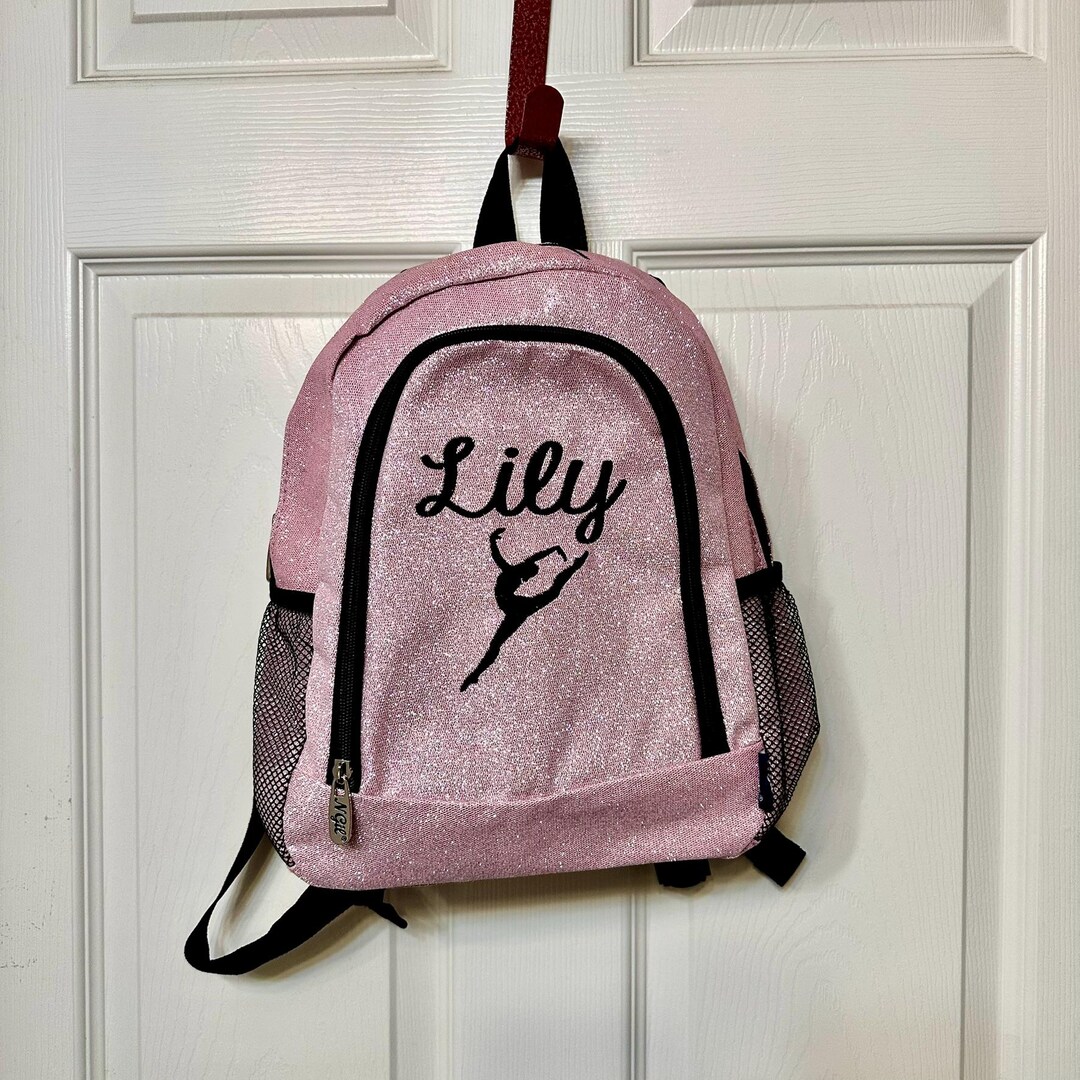 NGIL SMALL Pink Glitter Dance Backpack Personalized With a Name and ...