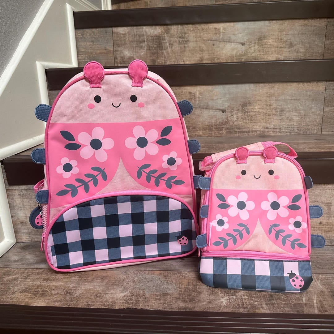 Personalized Lady Bug Backpack and Lunchbox Set, Stephen Joseph ...