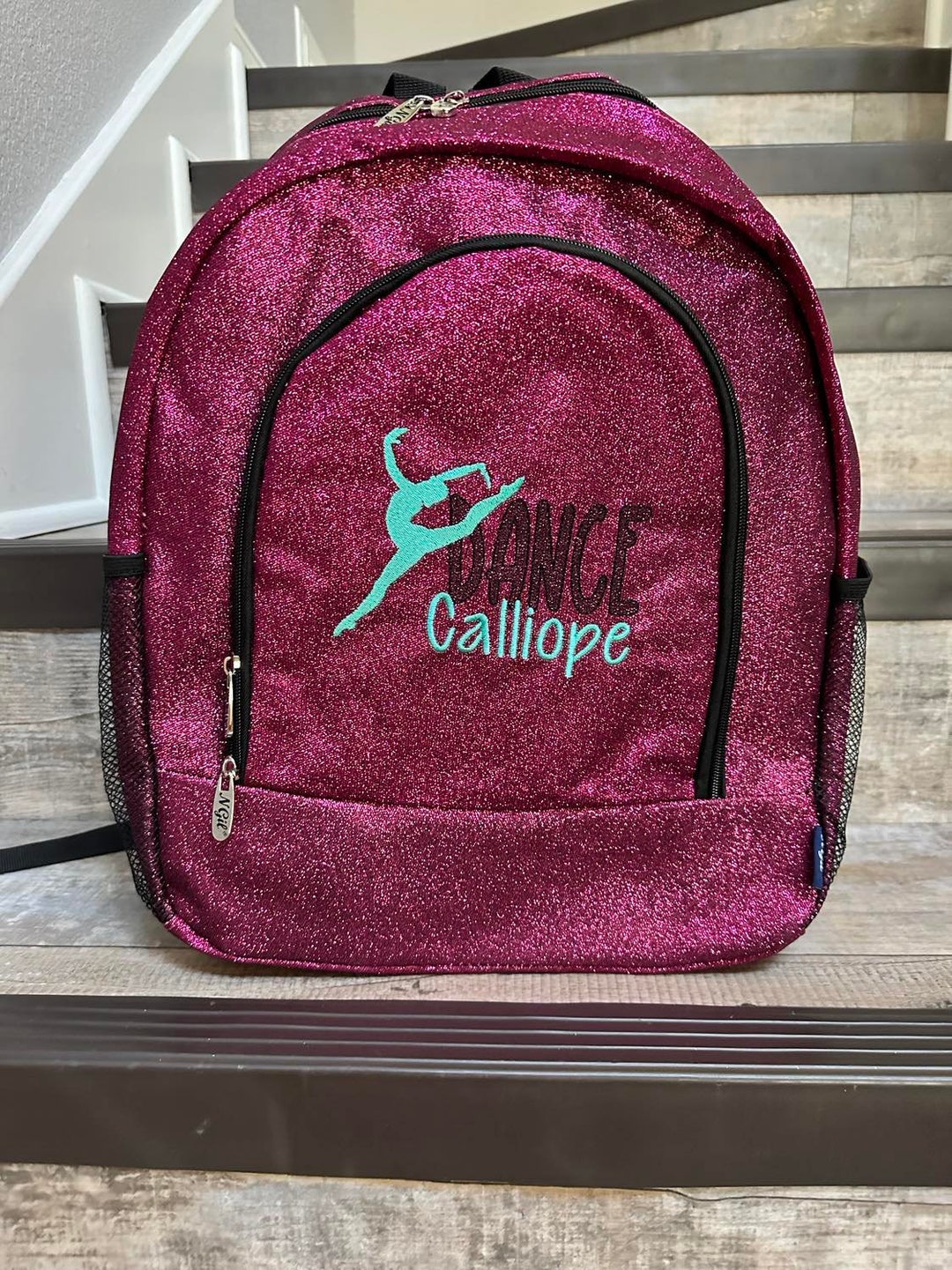 Hot Pink Glitter Backpack, Monogram Hot Pink Glitter Backpack ...