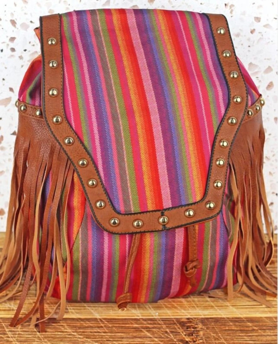Personalized Embroidered NGIL Western Serape Drawstring Backpack With ...
